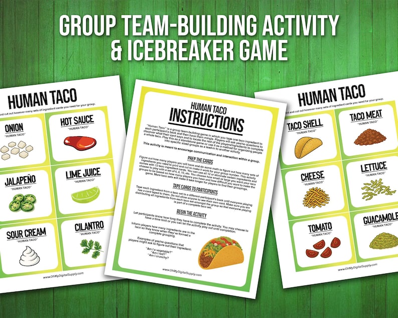 Human Taco Large Group Icebreaker, Networking Breakout Group Activity ...