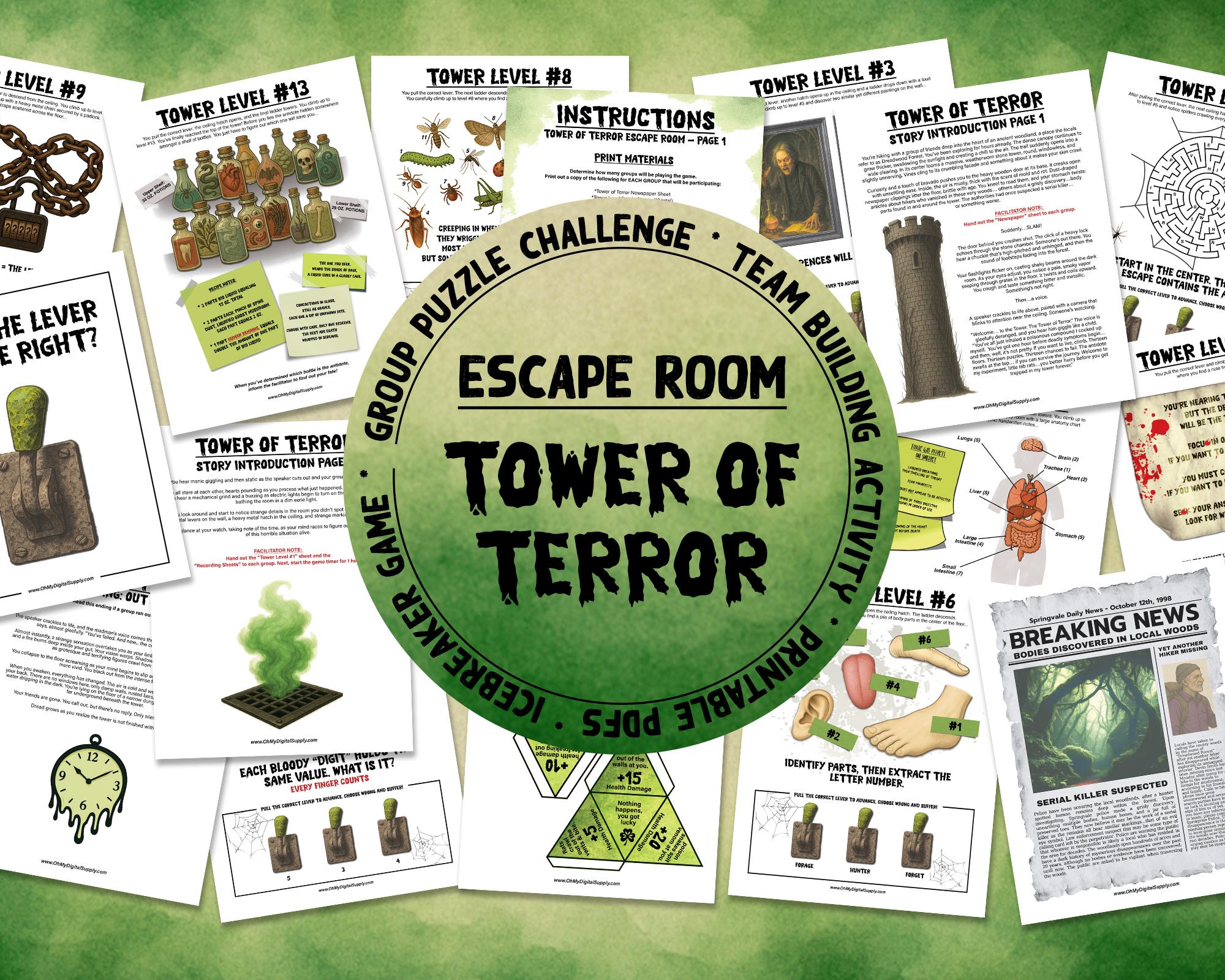 Halloween Escape Room: Tower of Terror, Horror-themed Group Team ...