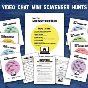 Video Chat Mini Scavenger Hunt Activity Printable Virtual Group Game ...