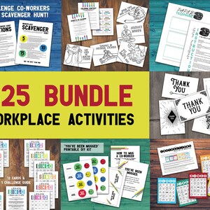 Workplace Games & Activities Printables Bundle Work Culture | Etsy
