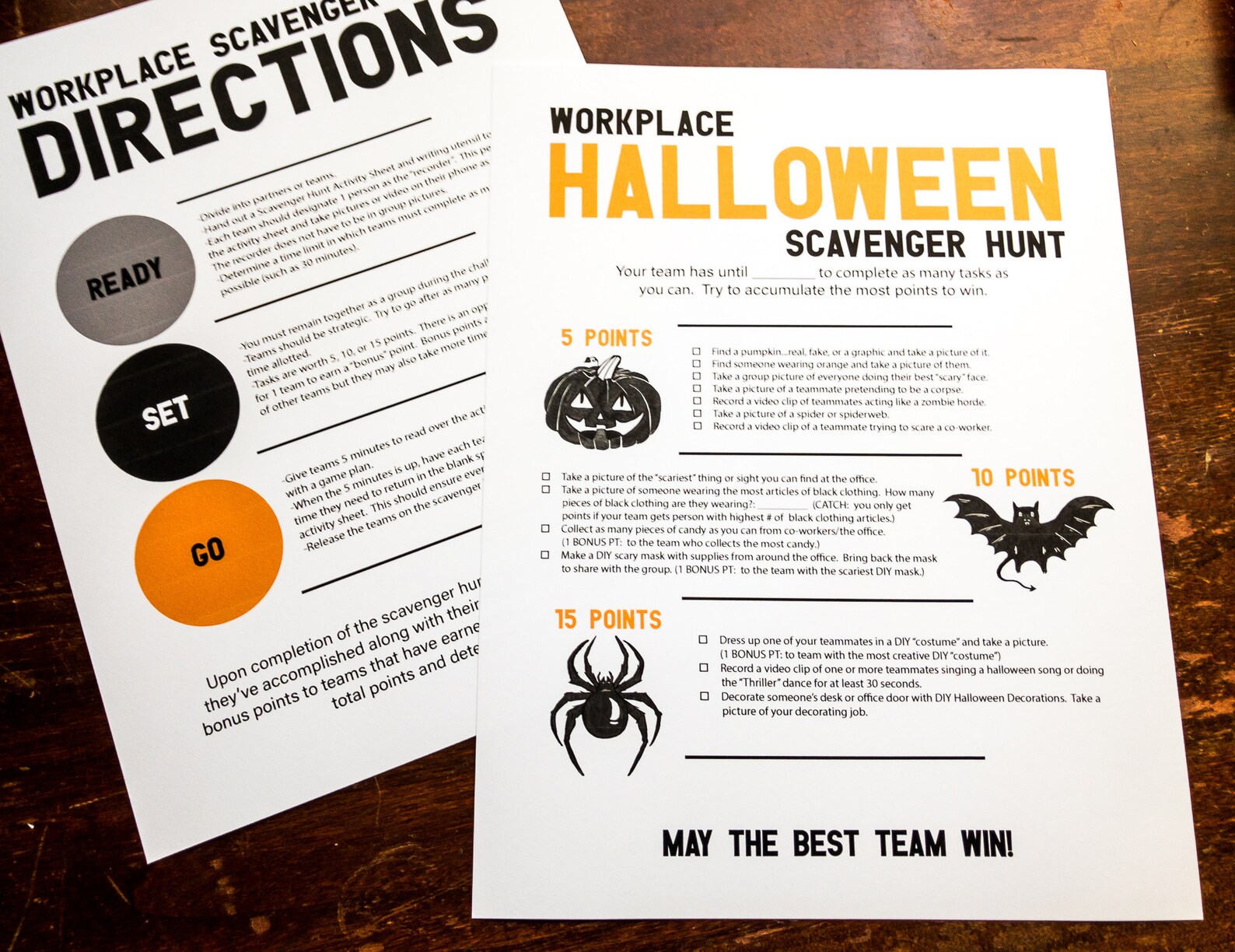 Halloween Workplace Scavenger Hunt Printable Team Competition - Etsy