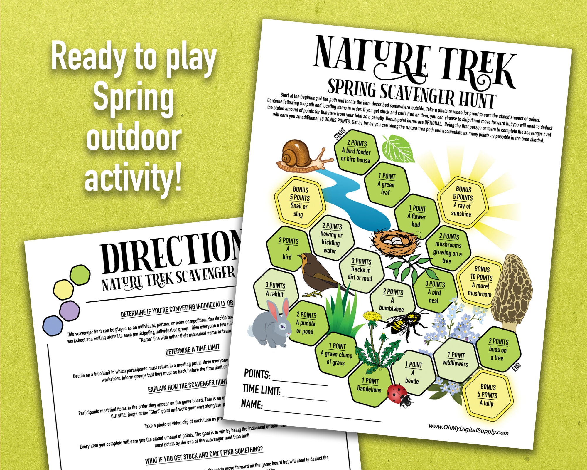 Nature Trek Outdoor Spring Scavenger Hunt Printable Activity ...