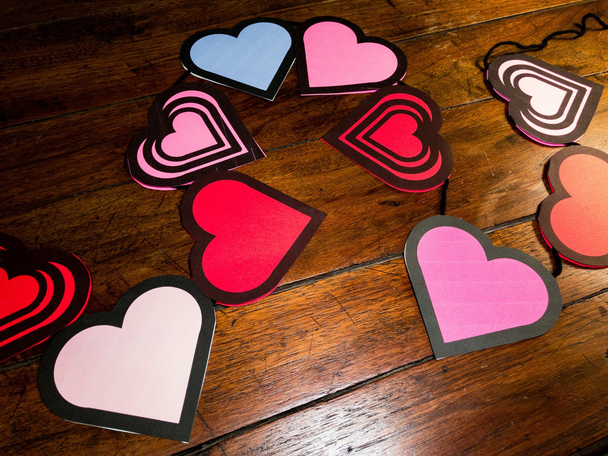 Paper Heart DIY Valentine's Day Garland Printable Valentine's Paper ...