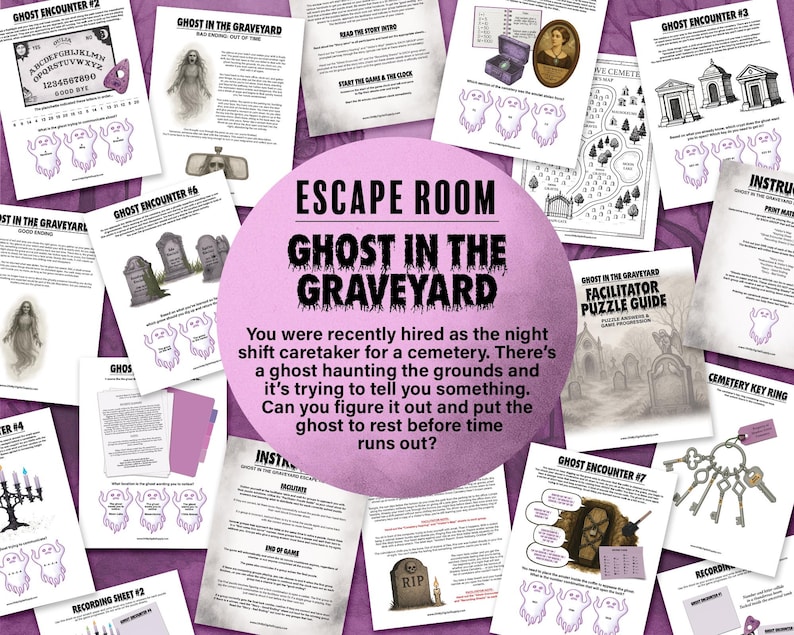 Escape Room: Ghost in the Graveyard, Halloween Themed Group Team ...