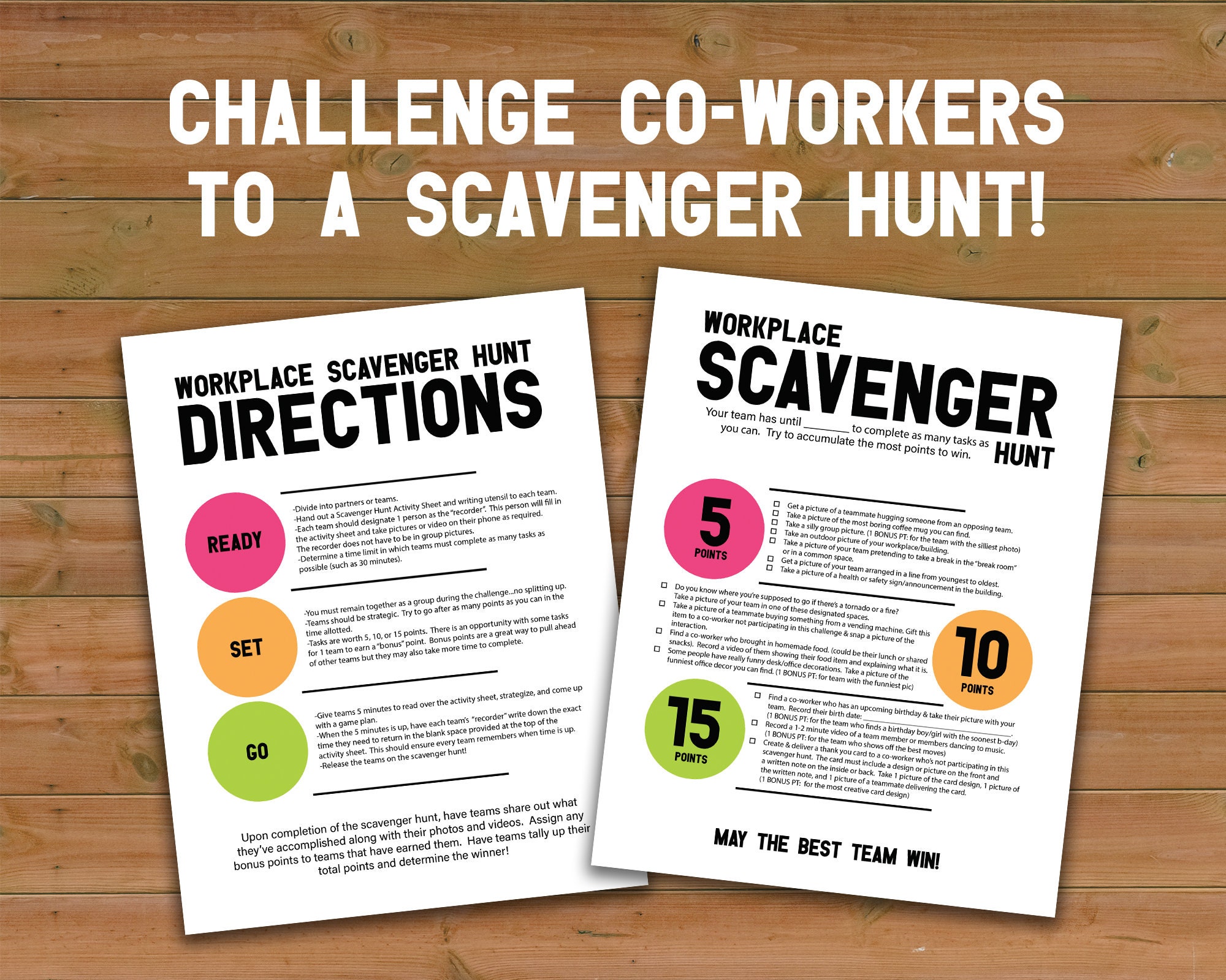 Workplace Team Building Scavenger Hunt Printable Activity - Etsy Canada