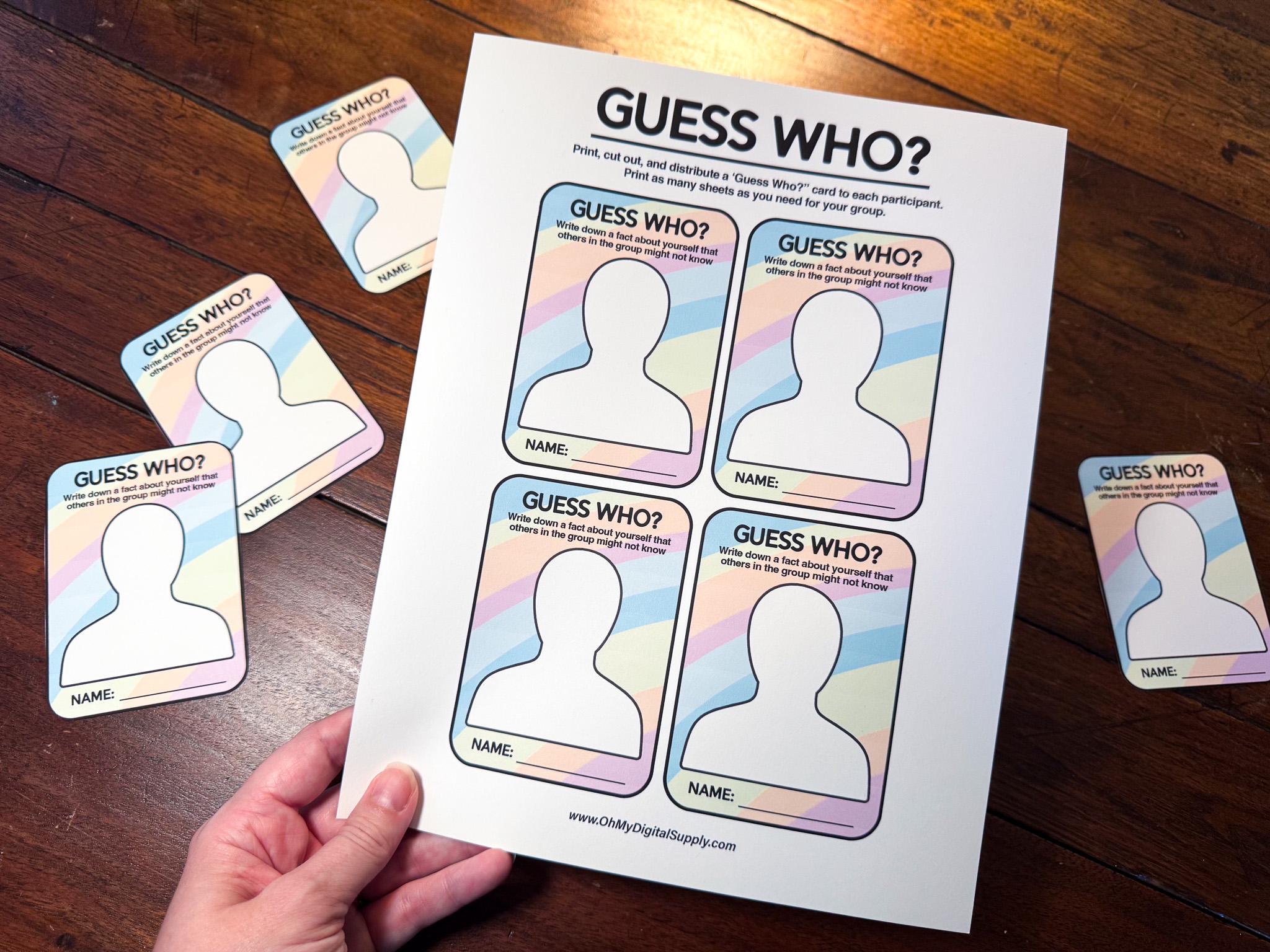 Guess Who? Quick Team Building Activity & Group Icebreaker Game ...