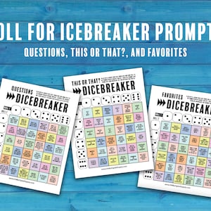 Dicebreaker Dice Roll Printable Icebreaker Questions Game, Dice Roll ...