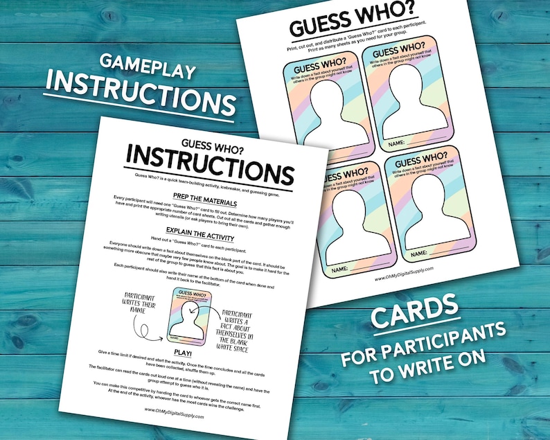 Guess Who? Quick Team Building Activity & Group Icebreaker Game ...