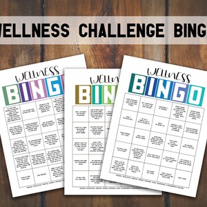 Health & Wellness BINGO Challenge Printable Activity - Etsy