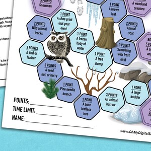 Nature Trek Outdoor Winter Scavenger Hunt Printable Activity ...
