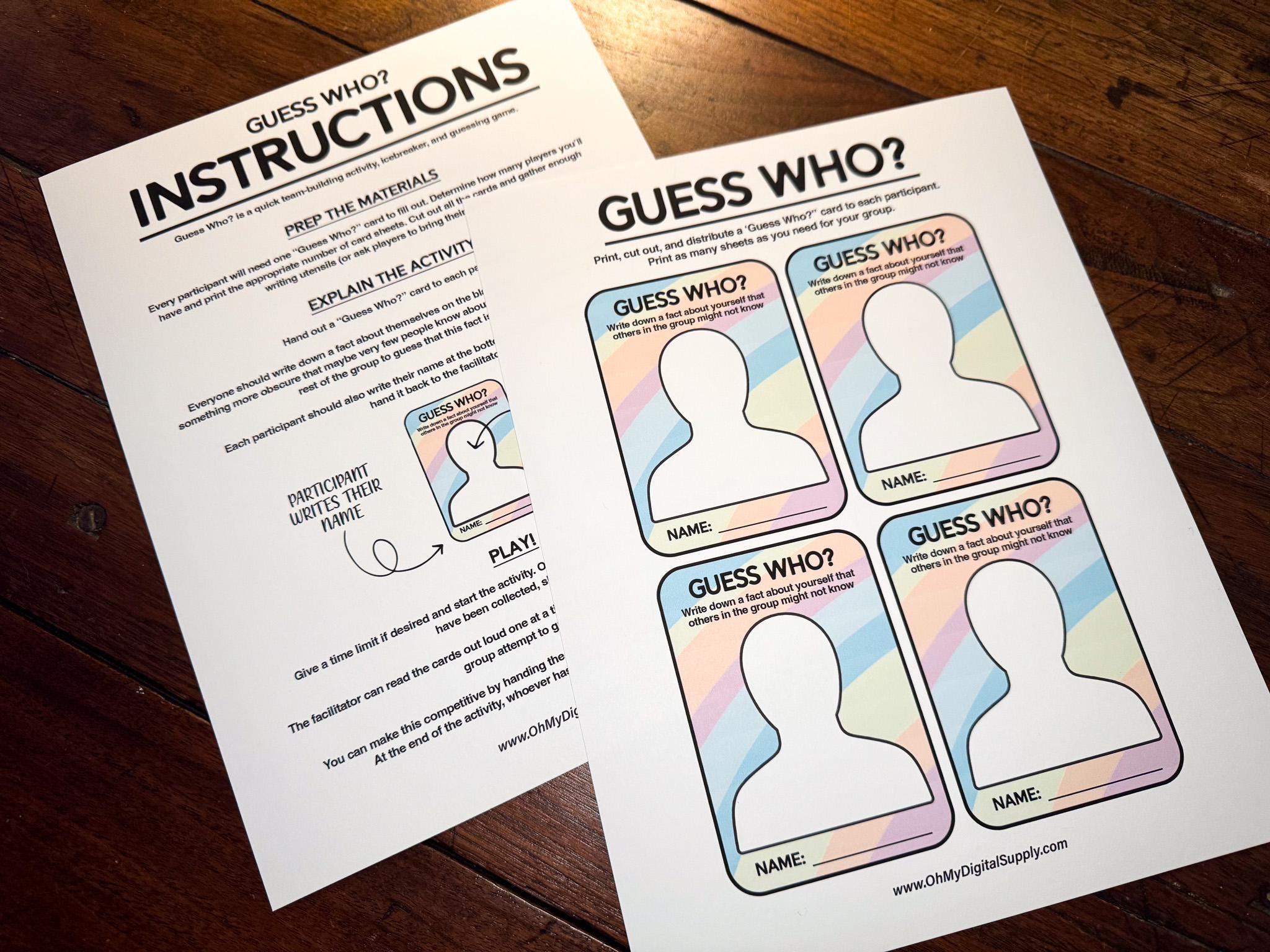 Guess Who? Quick Team Building Activity & Group Icebreaker Game ...