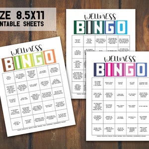 Health & Wellness BINGO Challenge Printable Activity - Etsy