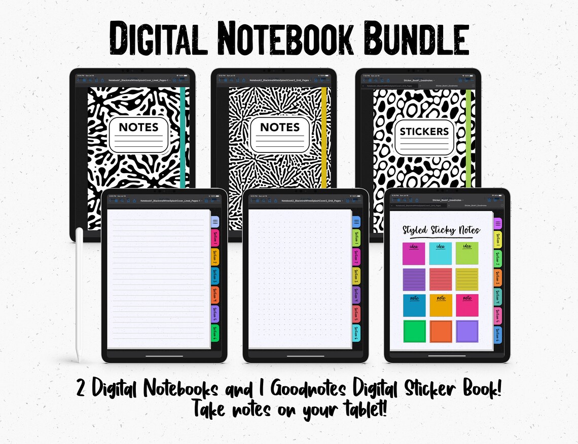 Digital Notebook Bundle for Goodnotes App on iPad and Tablets - Etsy