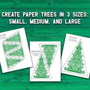 Holiday Christmas Tree 3D Paper Craft Printable Paper Tree Holiday ...