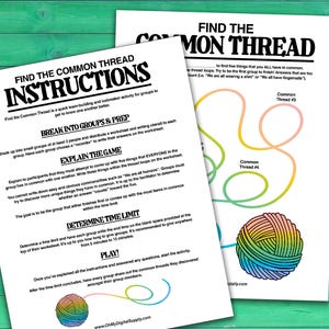Find the Common Thread Group Team Building Activity & Printable ...