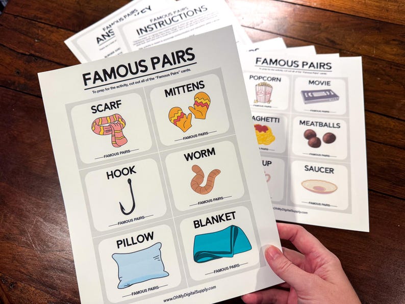 Famous Pairs Large Group Icebreaker, Mingle Activity, Networking & Team ...