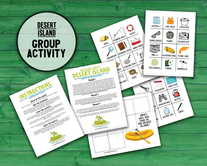 Decision Quest: Desert Island, Printable Team-building Game, Group ...