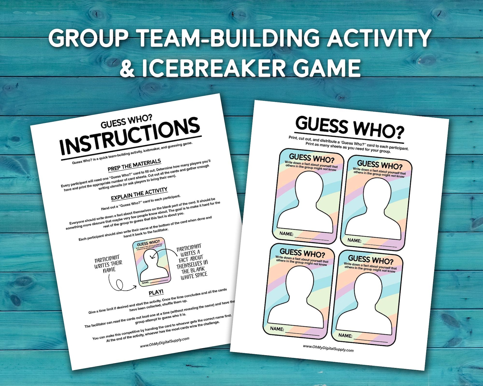 Guess Who? Quick Team Building Activity & Group Icebreaker Game ...