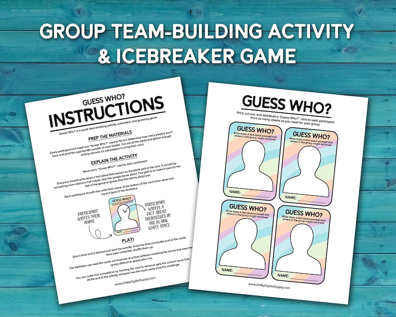 Guess Who? Quick Team Building Activity & Group Icebreaker Game ...