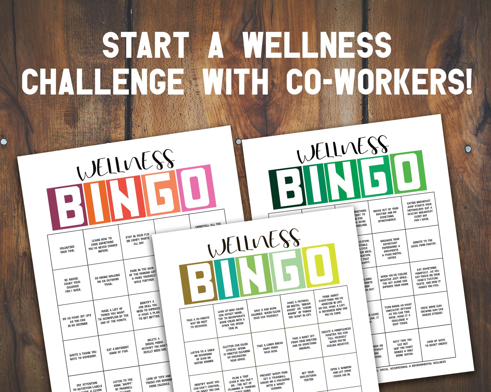 Health & Wellness BINGO Challenge Printable Activity - Etsy Canada