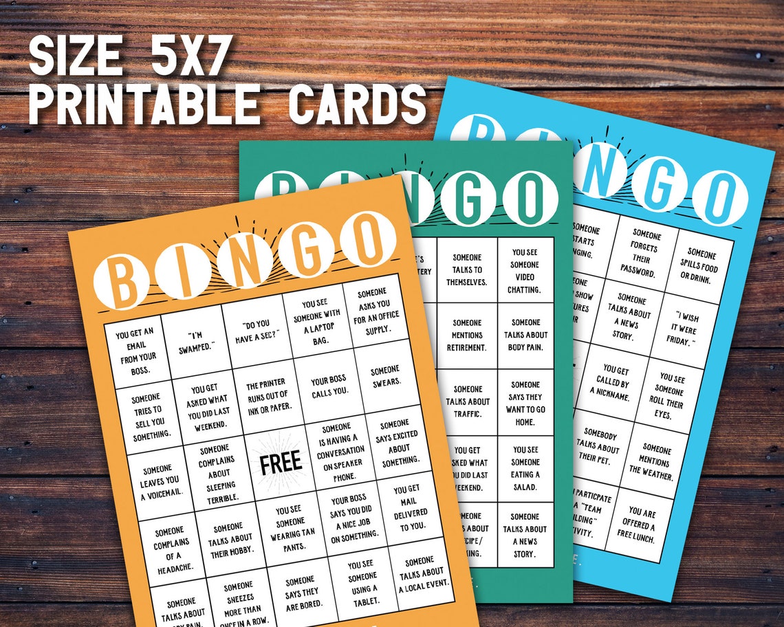 Workplace BINGO Printable Office Activity and Ice Breaker Game Office ...