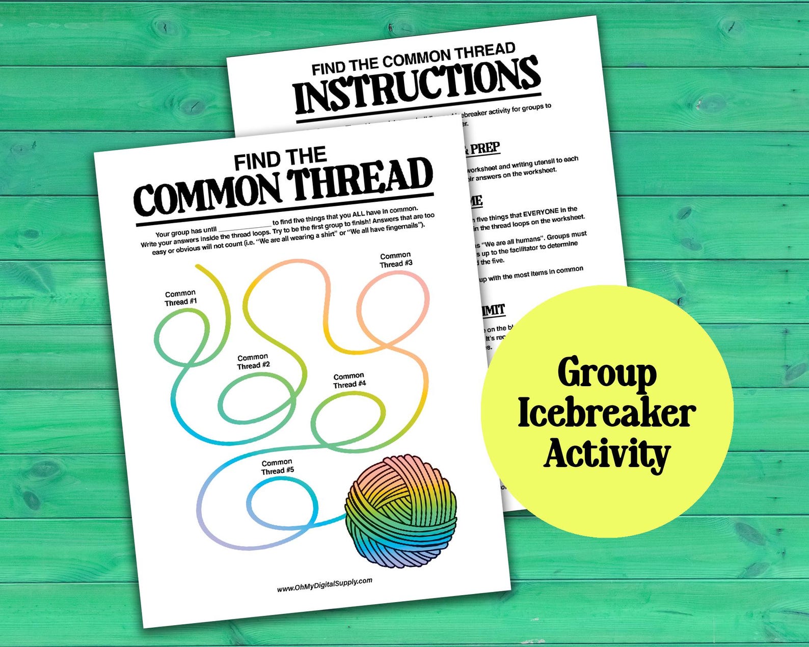 Find the Common Thread Group Team Building Activity & Printable ...