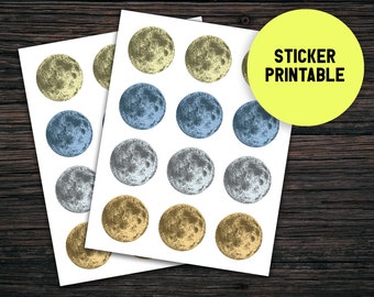 Blue Moon Stickers - Etsy