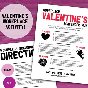 Valentine's Day Workplace Scavenger Hunt Printable Team Building ...