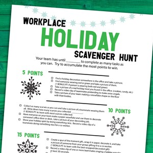 Workplace Scavenger Hunt Printables Bundle | Team Scavenger Hunt Staff ...