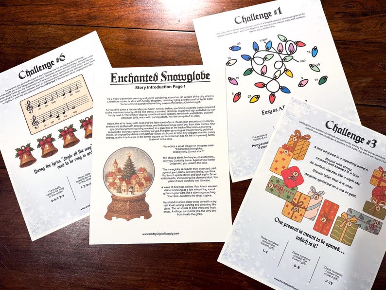 Christmas Escape Room: Enchanted Snowglobe, 1 Hour Group Team Building ...