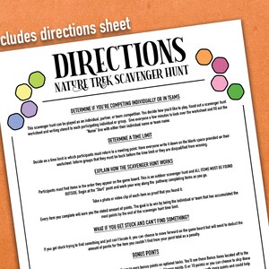 Nature Trek Outdoor Fall Scavenger Hunt Printable Activity, Competitive ...