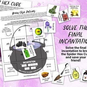 Escape Room: Witch's Hex, 1 Hour Halloween Group Team Building Activity ...