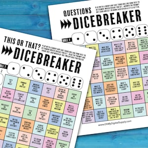 Dicebreaker Dice Roll Printable Icebreaker Questions Game, Dice Roll ...