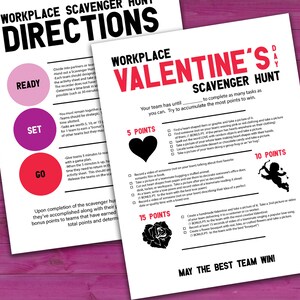 Workplace Scavenger Hunt Printables Bundle Team Scavenger - Etsy