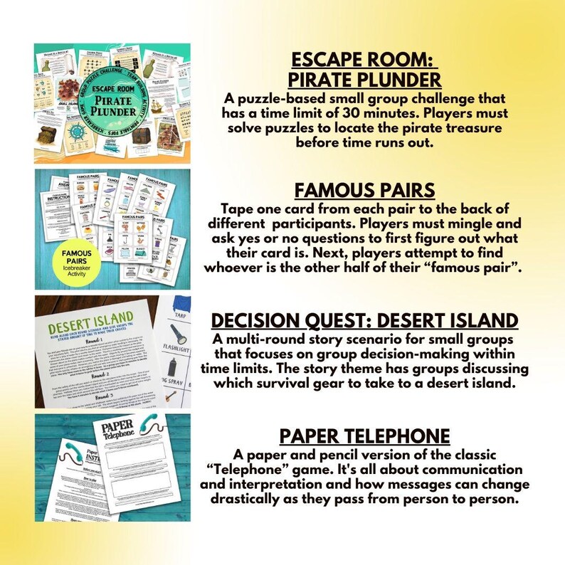 Team Building Games Mega Bundle, Printable Group Icebreaker Activities ...