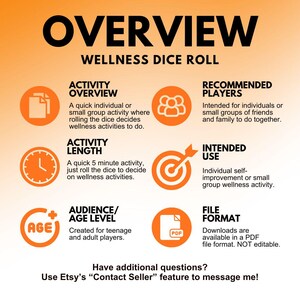 Wellness Dice Roll Printable Decision Making Game, Self Care and Self ...