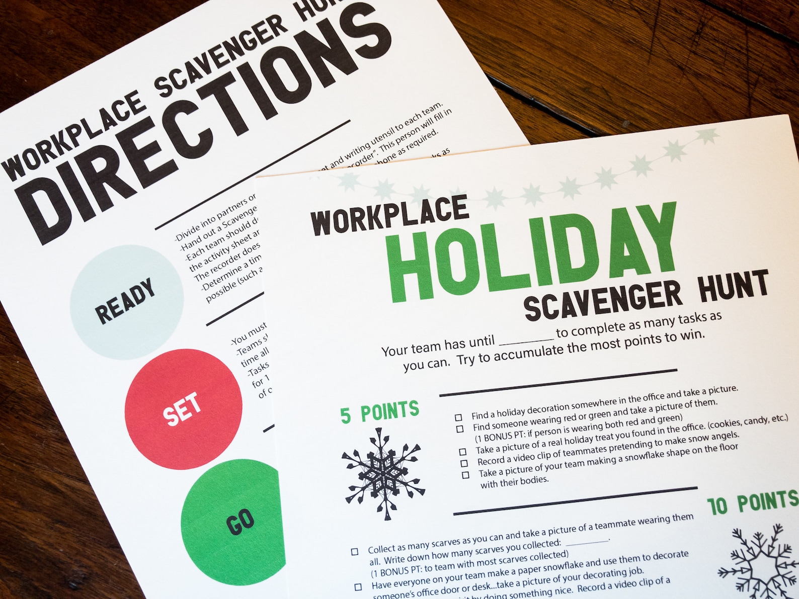 Holiday Workplace Scavenger Hunt Printable Activity | Office Team ...