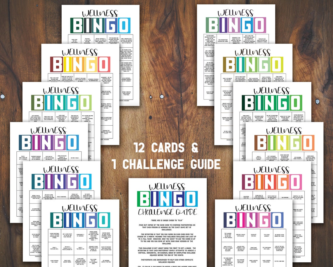 Health & Wellness BINGO Challenge Printable Activity - Etsy Canada