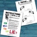 2 Truths and a Lie Printable Group Communication Game | Group Ice ...