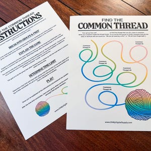 Find the Common Thread Group Team Building Activity & Printable ...