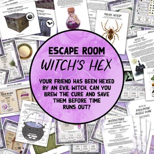 Escape Room: Witch's Hex, 1 Hour Halloween Group Team Building Activity ...