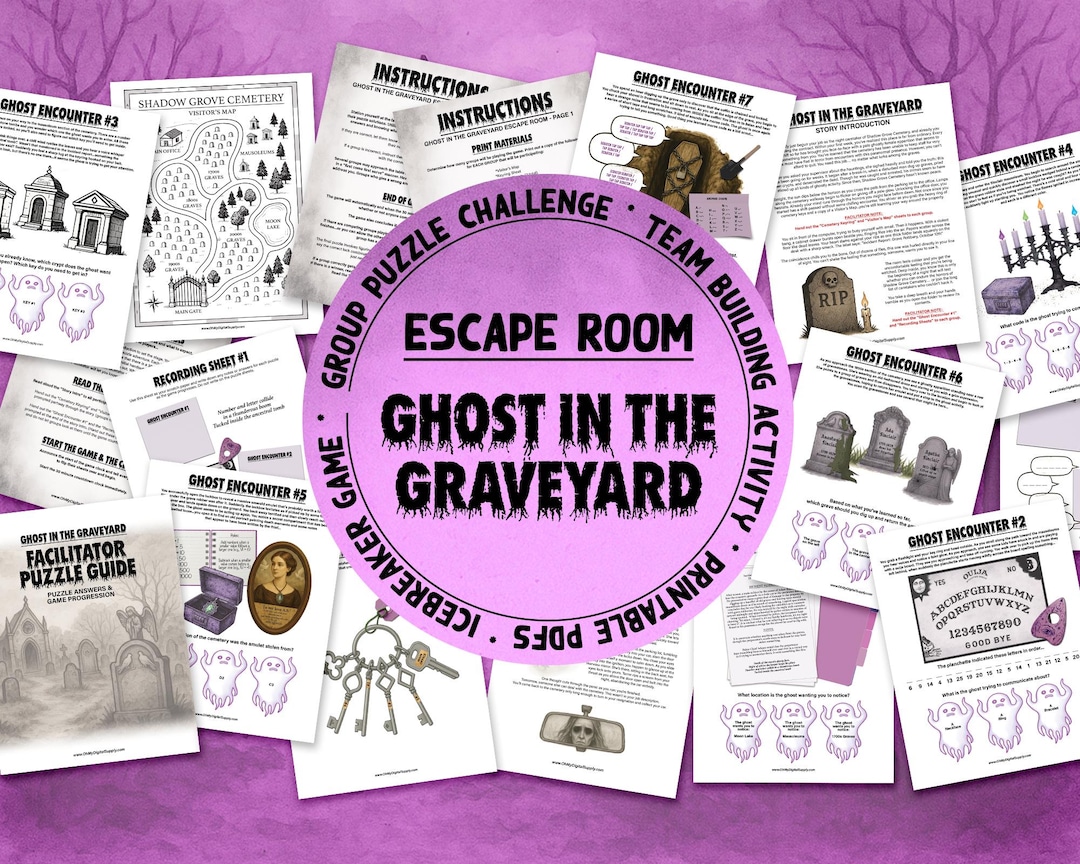 Escape Room: Ghost in the Graveyard, Halloween Themed Group Team ...