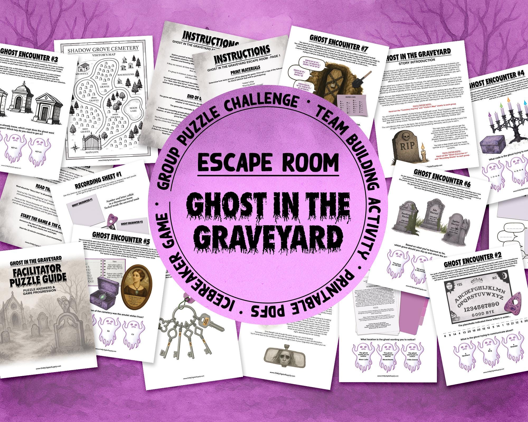 Escape Room: Ghost in the Graveyard, 30 Minute Halloween Themed Group ...