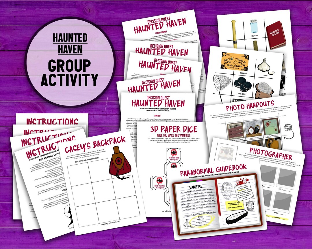 Decision Quest: Haunted Haven, Printable Halloween Team Building ...