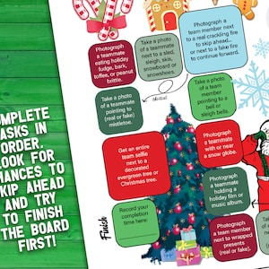 Around Town Holiday Team Scavenger Hunt Printable Activity, Competitive ...