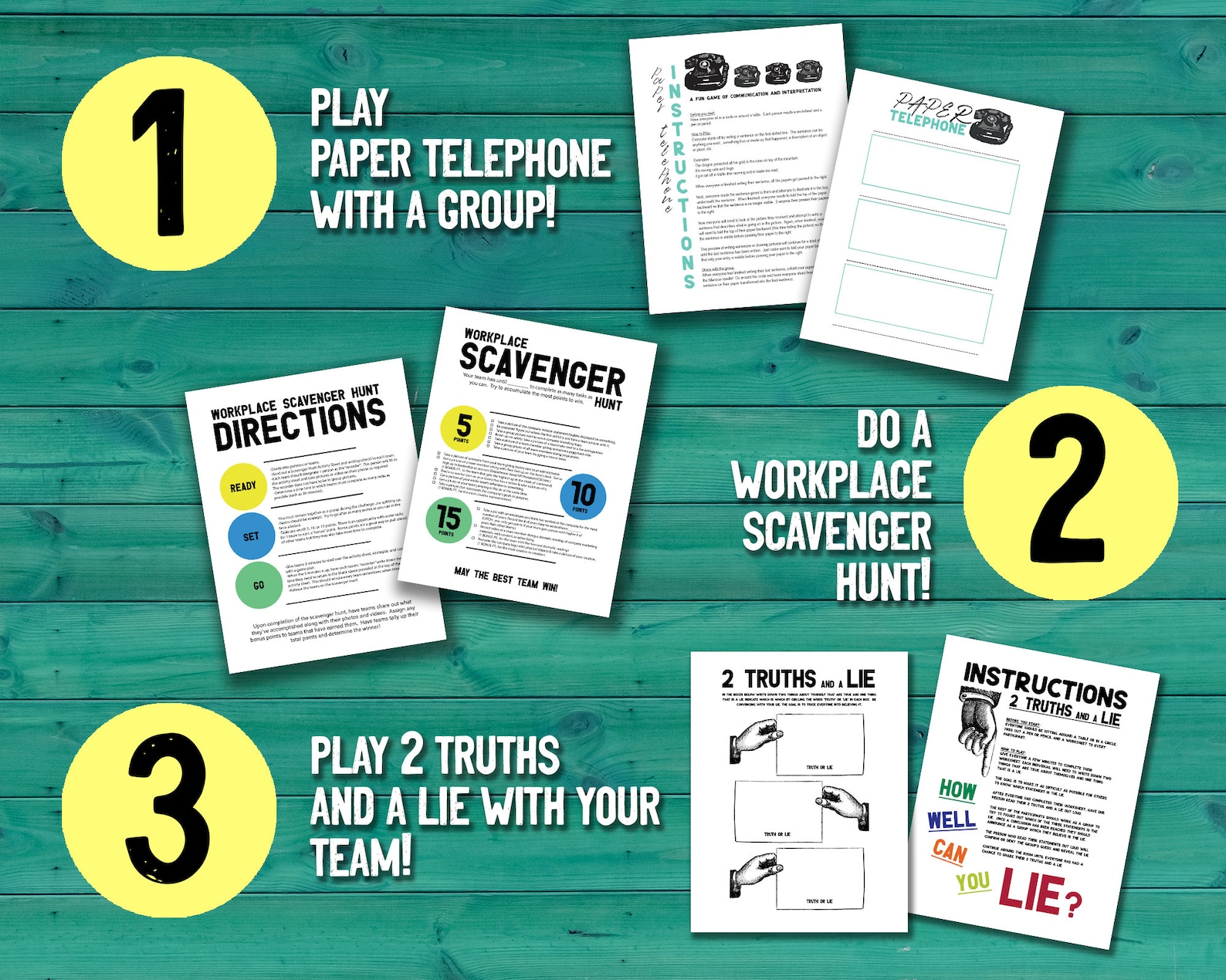 Workplace Games & Activities Printables Bundle Work Culture - Etsy