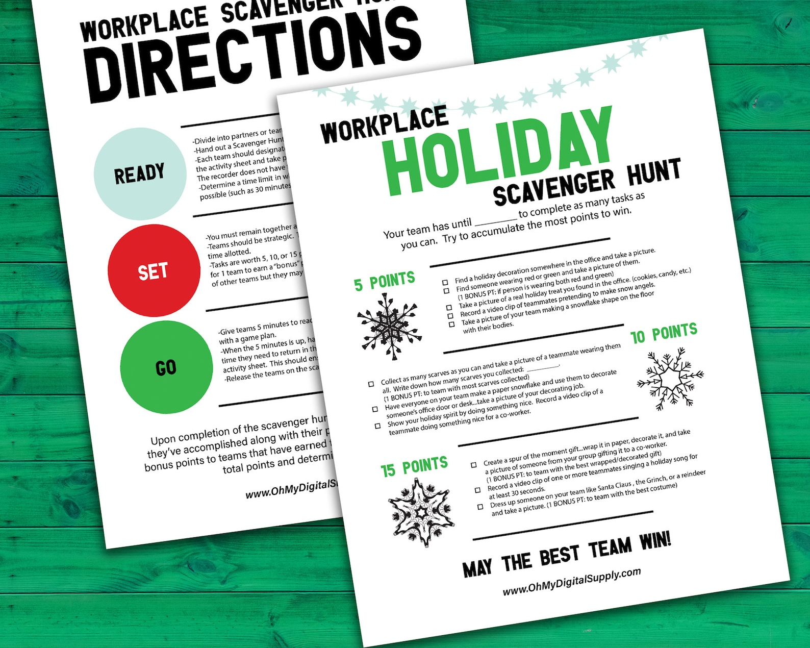 Holiday Workplace Scavenger Hunt Printable Activity | Office Team ...