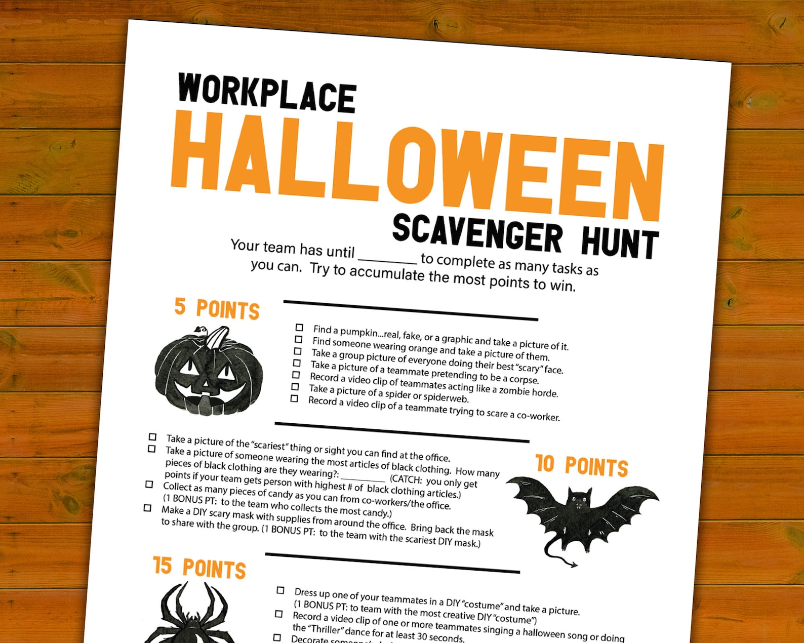 Workplace Scavenger Hunt Printables Bundle | Team Scavenger Hunt Staff ...