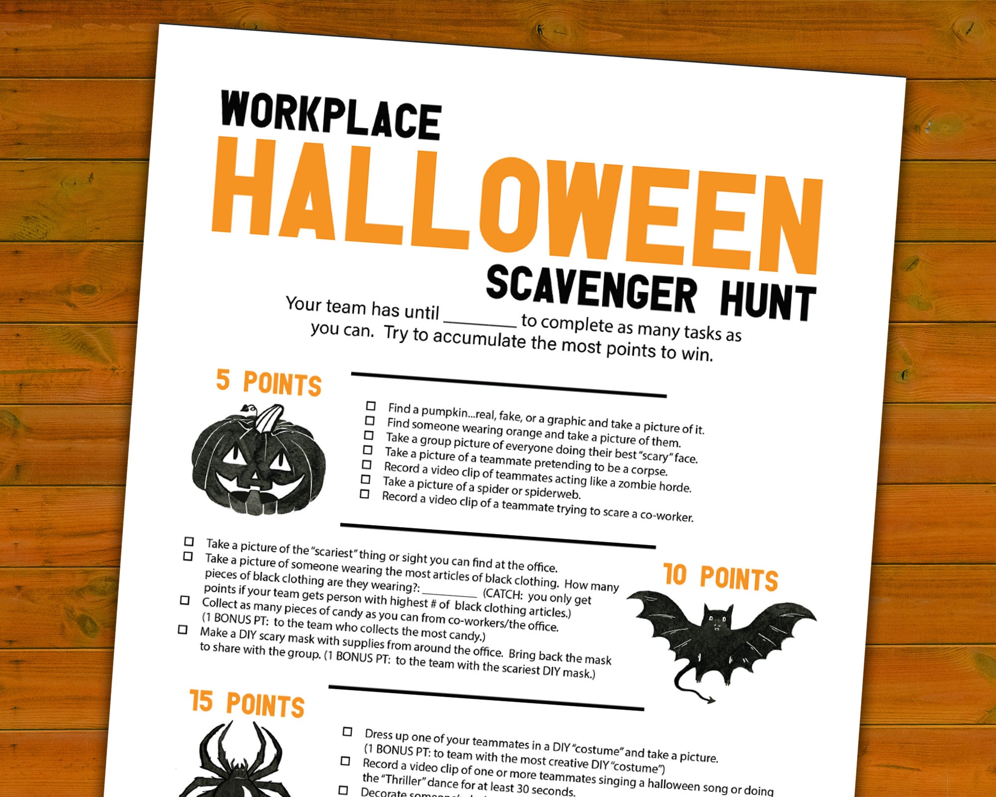 Workplace Scavenger Hunt Printables Bundle | Team Scavenger Hunt Staff ...