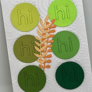 Hi Card - Handmade - Etsy